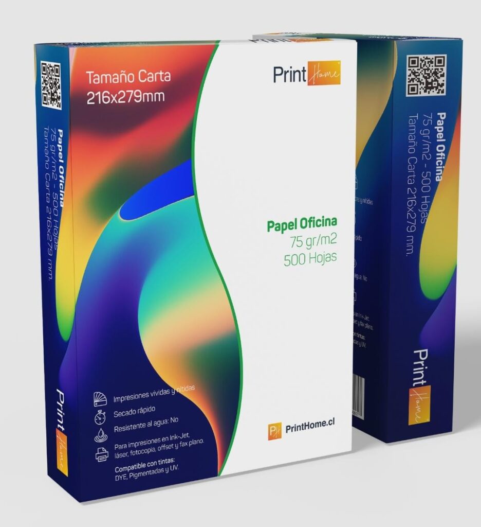 Resma tamaño carta 75 gr 500 hojas – PrintHome.cl